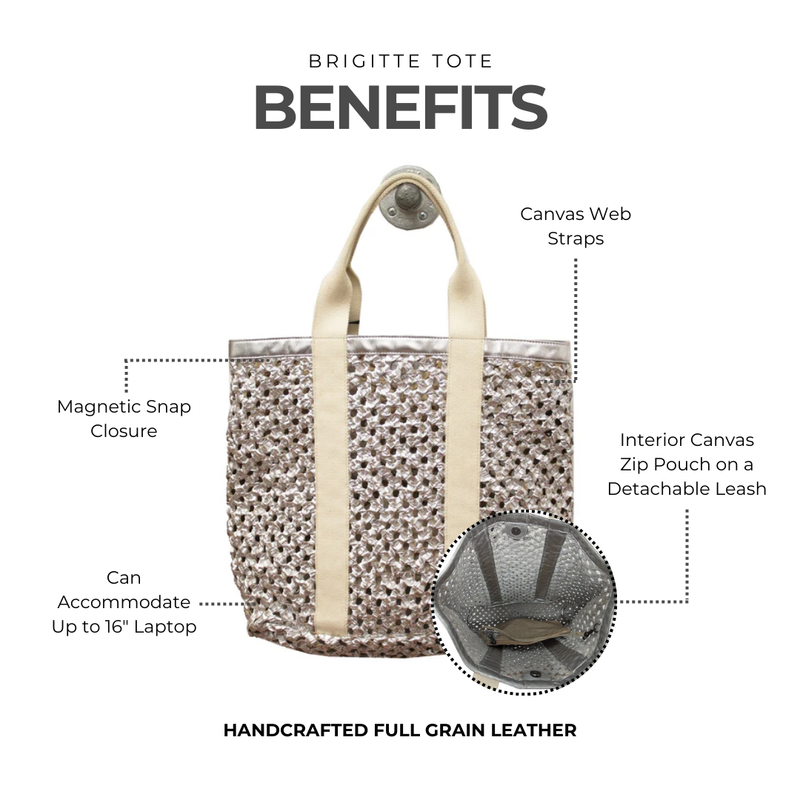 Buy Brigitte Leather Tote | Lightweight Bag | Latico