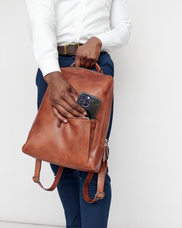 Buy the McKinney Leather Backpack | Sleek and Stylish